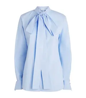 7 For All Mankind Cotton Tie Detail Shirt - Blue