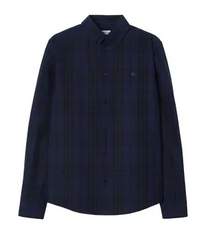 Burberry Cotton Check Shirt - Blue
