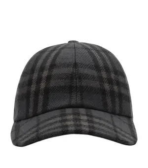 Burberry Wool Check Baseball Cap
