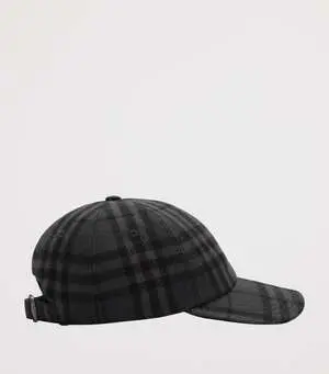 Burberry Wool Check Baseball Cap