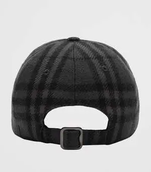 Burberry Wool Check Baseball Cap