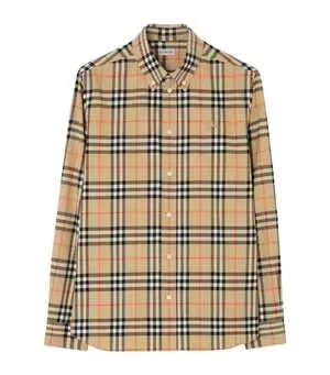 Burberry Cotton Check Shirt - Beige