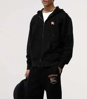 Burberry Cotton Ekd Zip-up Hoodie