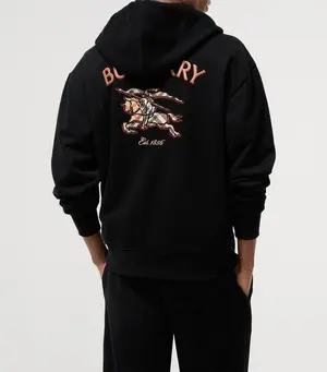 Burberry Cotton Ekd Zip-up Hoodie