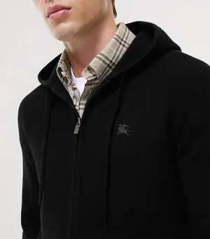 Burberry Cashmere-blend Zip-up Slim Hoodie