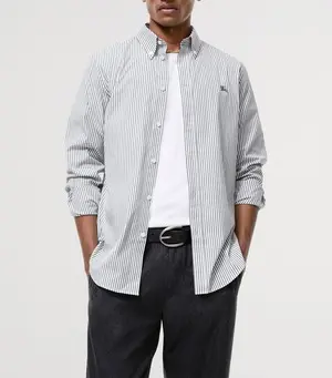 Burberry Stretch-cotton Stripe Ekd Shirt