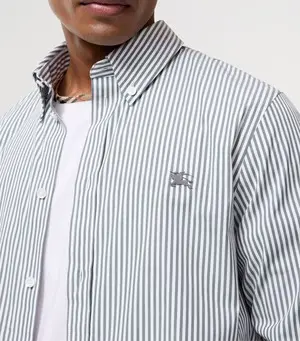 Burberry Stretch-cotton Stripe Ekd Shirt
