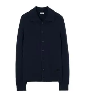 Burberry Cashmere-blend Cardigan With Equestrian Knight Design Embroidery