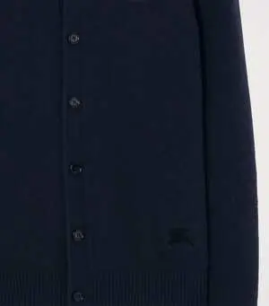 Burberry Cashmere-blend Cardigan With Equestrian Knight Design Embroidery