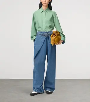 Loewe Draped Mid-rise Relaxed Jeans