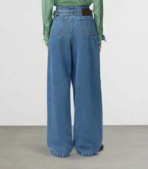Loewe Draped Mid-rise Relaxed Jeans
