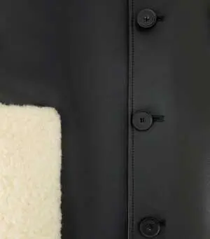 Loewe Nappa Lambskin Shearling-trim Jacket - Black