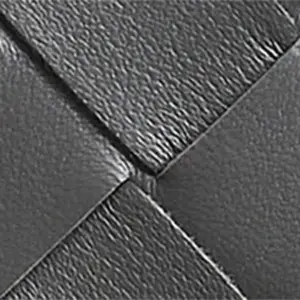 Bottega Veneta Leather Intrecciato Andiamo Trifold Wallet - Grey