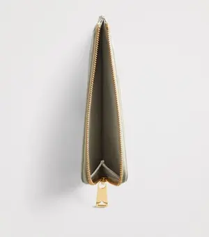 Bottega Veneta Leather Intrecciato L-zip Card Holder