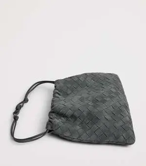 Bottega Veneta Suede Intrecciato Pouch