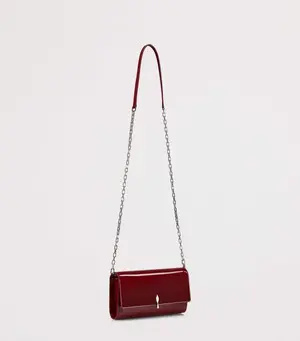 CHRISTIAN LOUBOUTIN Bettina Soft Patent Wallet-on-chain - Red