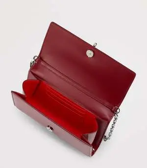 CHRISTIAN LOUBOUTIN Bettina Soft Patent Wallet-on-chain - Red