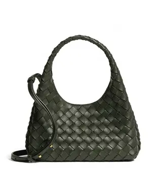 Bottega Veneta Baby Leather Campana Shoulder Bag - Green
