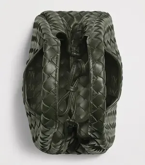 Bottega Veneta Baby Leather Campana Shoulder Bag - Green