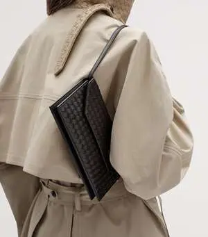 Bottega Veneta Nappa Leather Intrecciato Piccolo Envelope Pouch