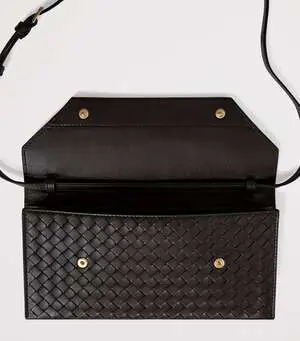 Bottega Veneta Nappa Leather Intrecciato Piccolo Envelope Pouch
