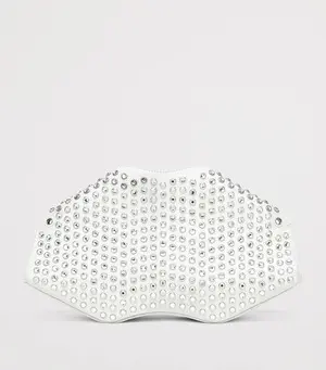 Alexander McQueen Embellished Leather Manta Clutch Bag