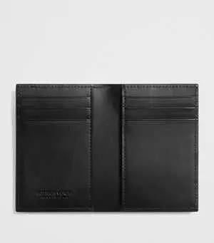 Bottega Veneta Leather Intrecciato Bifold Card Holder