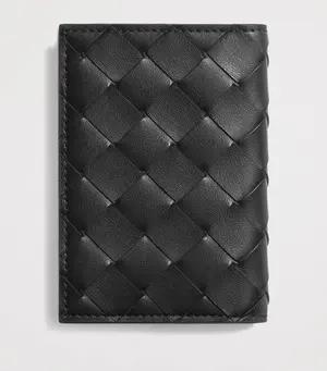 Bottega Veneta Leather Intrecciato Bifold Card Holder