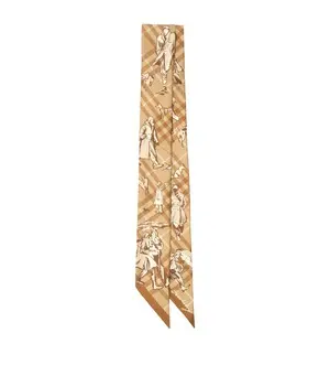 Burberry Silk Paws On Parade Skinny Scarf