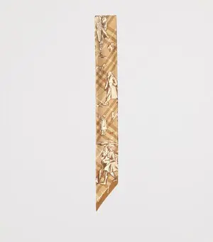 Burberry Silk Paws On Parade Skinny Scarf