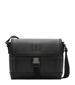 Burberry Small City Check Clip Messenger Bag