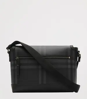Burberry Small City Check Clip Messenger Bag