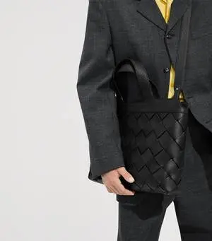 Bottega Veneta Leather Diago Briefcase