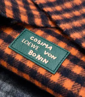 Loewe X Cosima Von Bonin Wool-cashmere Check Scarf