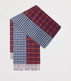 Loewe X Cosima Von Bonin Wool-cashmere Check Scarf