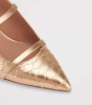 MALONE SOULIERS Metallic Leather Maureen Pumps 45