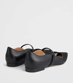 MALONE SOULIERS Leather And Mesh Maureen Arc Flats