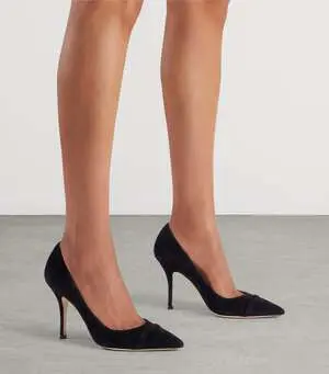 MALONE SOULIERS Suede Nova Pumps 90