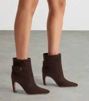 MALONE SOULIERS Suede Rowan Ankle Boots 90