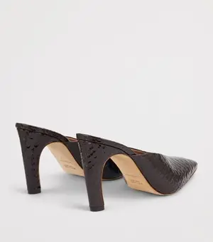 MALONE SOULIERS Embossed Leather Rowe Mules 90