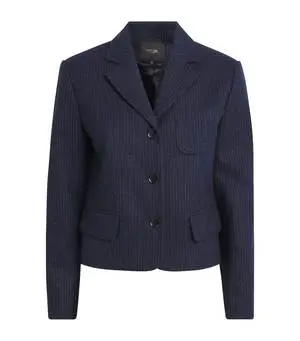 Maje Cropped Sequin Blazer