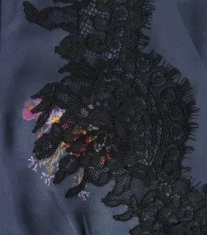 SELF-PORTRAIT Floral Lace Midi Dress