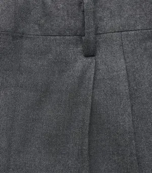 Auralee Wool Pleated Wide-leg Trousers