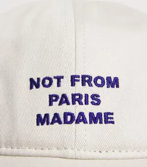Drole De Monsieur Cotton Slogan Baseball Cap