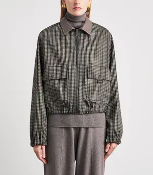 Fabiana Filippi Houndstooth Bomber Jacket