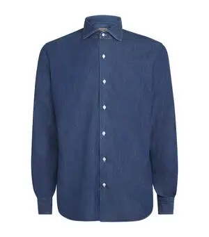 BARBA NAPOLI Slim Denim Shirt