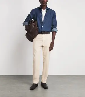 BARBA NAPOLI Slim Denim Shirt