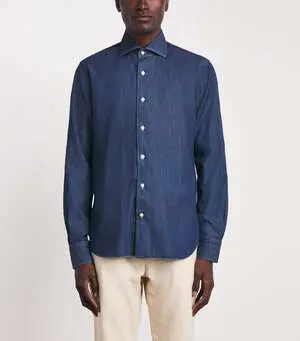 BARBA NAPOLI Slim Denim Shirt