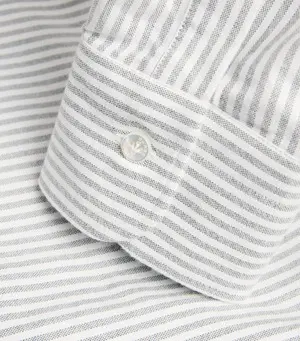 BARBA NAPOLI Washed Cotton Stripe Shirt