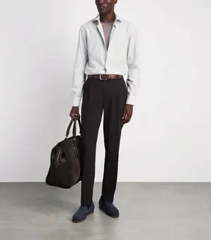 BARBA NAPOLI Washed Cotton Stripe Shirt